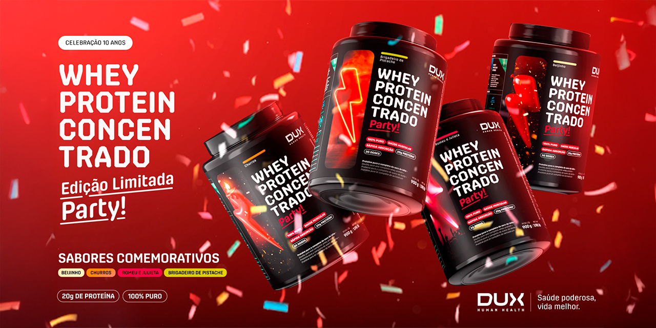 DUX Human Health celebra 10 anos com edição limitada de Whey Protein em ...